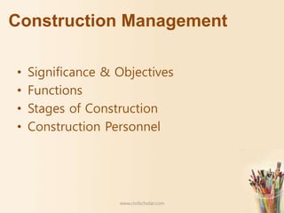 Construction Project Management | PPTX