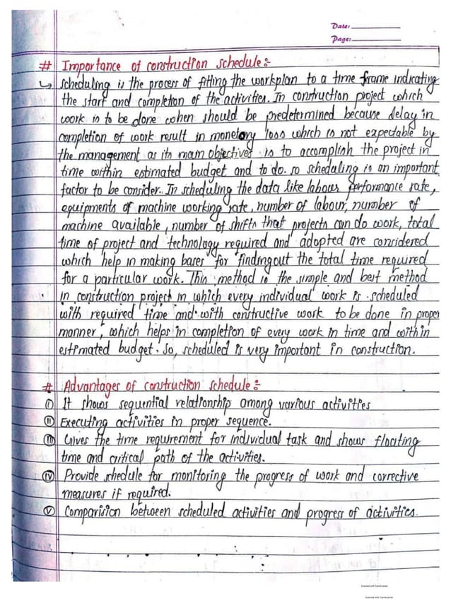 Construction Management Class Note with Syllabus.pdf | Mental Health | Diseases and Conditions