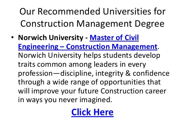 Construction Management Degree