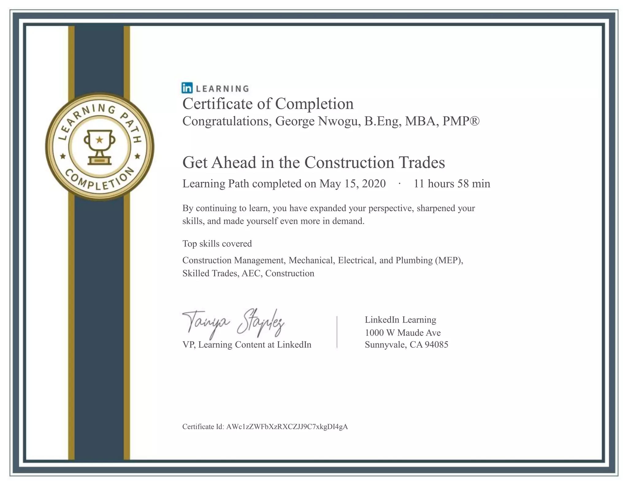 Construction Management, Trades, Estimating and BIM Linkedin Learning ...