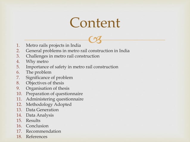 ANALYSIS OF FACTORS INFLUENCING SAFETY IN METRO RAIL CONSTRUCTION AND ...