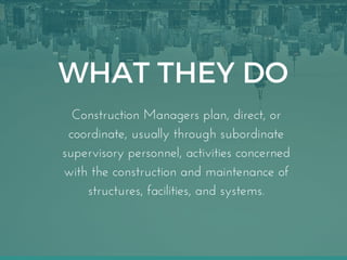 Construction Managers for Dummies | What You Need To Know In 15 Slides ...