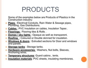 Construction material Plastic and its use in different aspect of ...