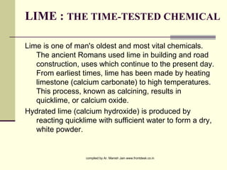 Construction material lime | PPT