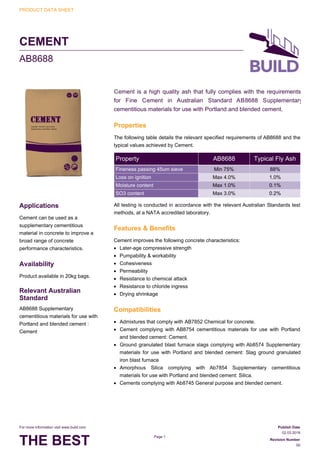 Construction Material Datasheet Template | PDF