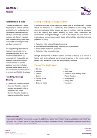 Construction Material Datasheet Template | PDF