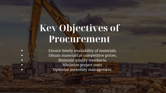 construction material procurement in India | PPT