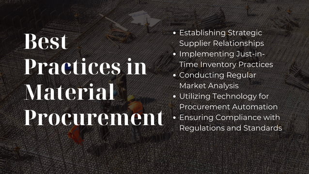 construction material procurement in India | PPT