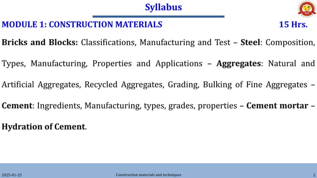 Construction Materials with classifications and testing methods | PDF
