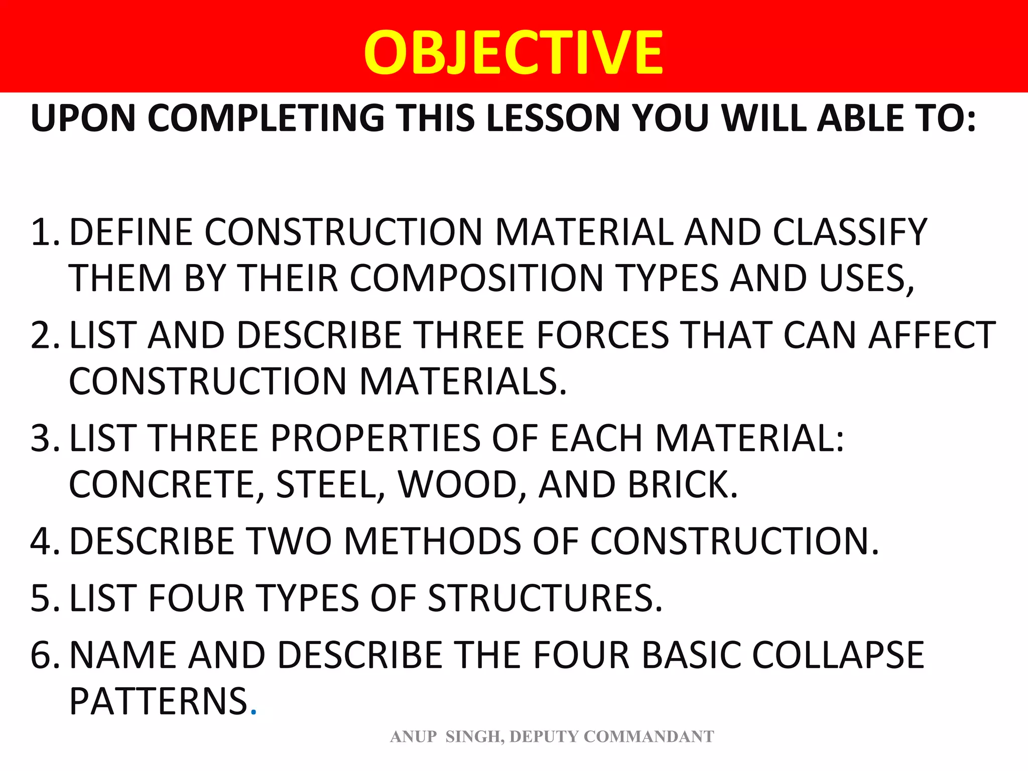 Construction materials and damage types | PPT