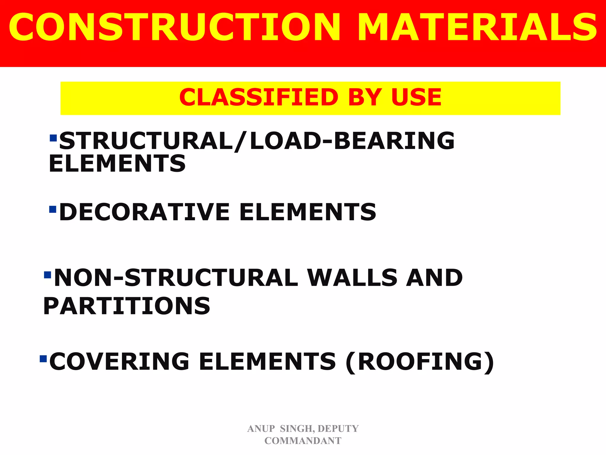 Construction materials and damage types | PPT