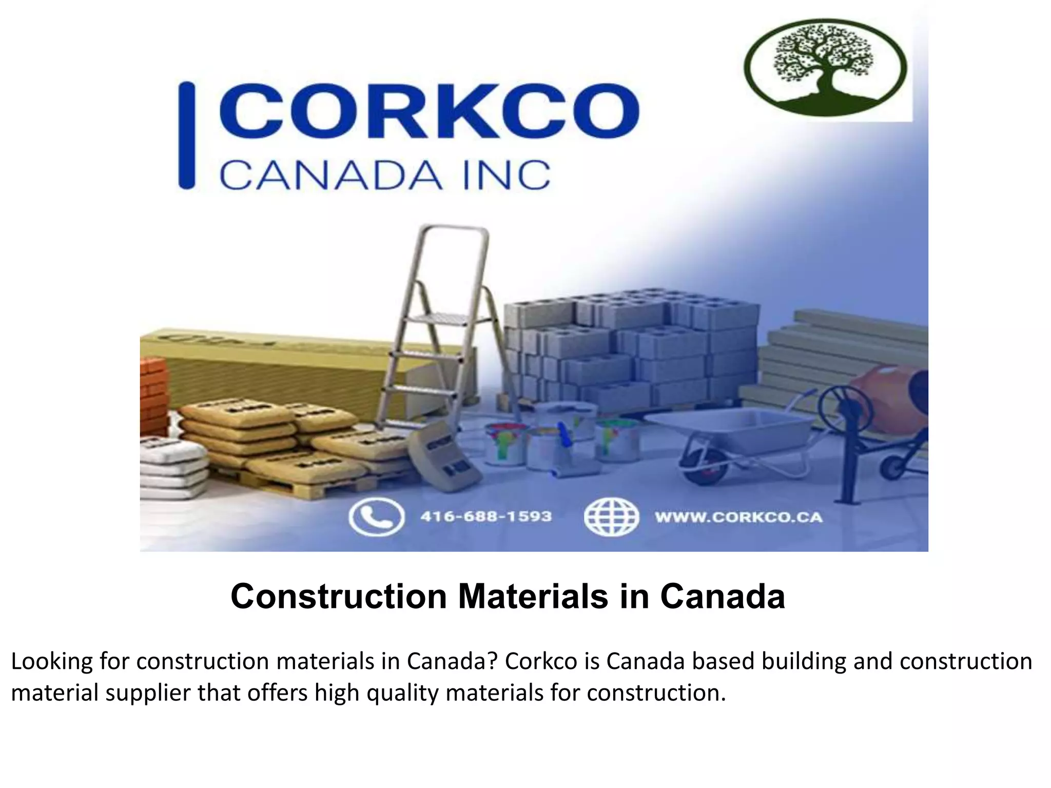 Construction Materials in Canada | PPT