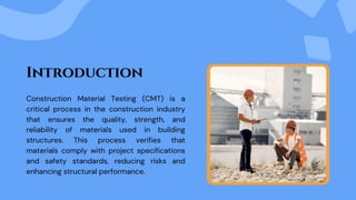 Construction Material Testing Laboratory in India | PPTX