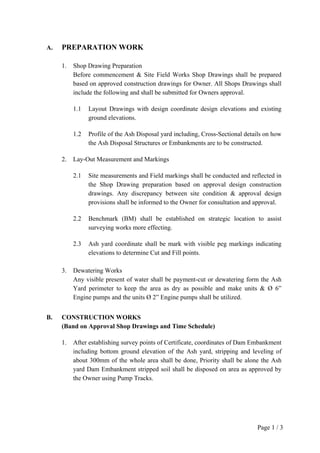 Construction methode ash yard | PDF