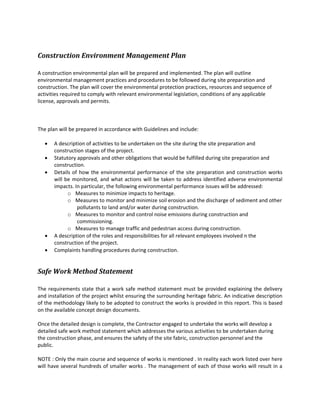 Constructionmethodologyandprojectmanagementreport | PDF