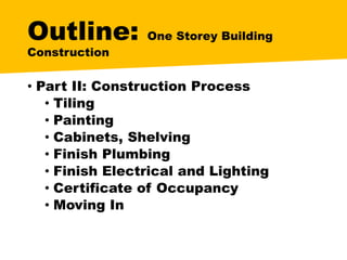 One Storey Building Construction (Pre-Construction Process) | PPTX