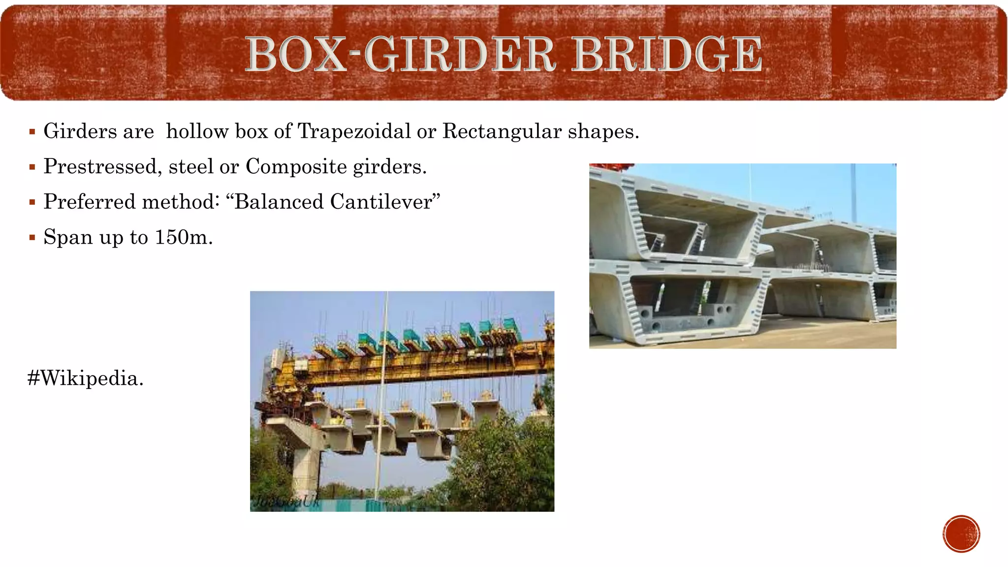 Construction methods of Bridges and its types | PPTX