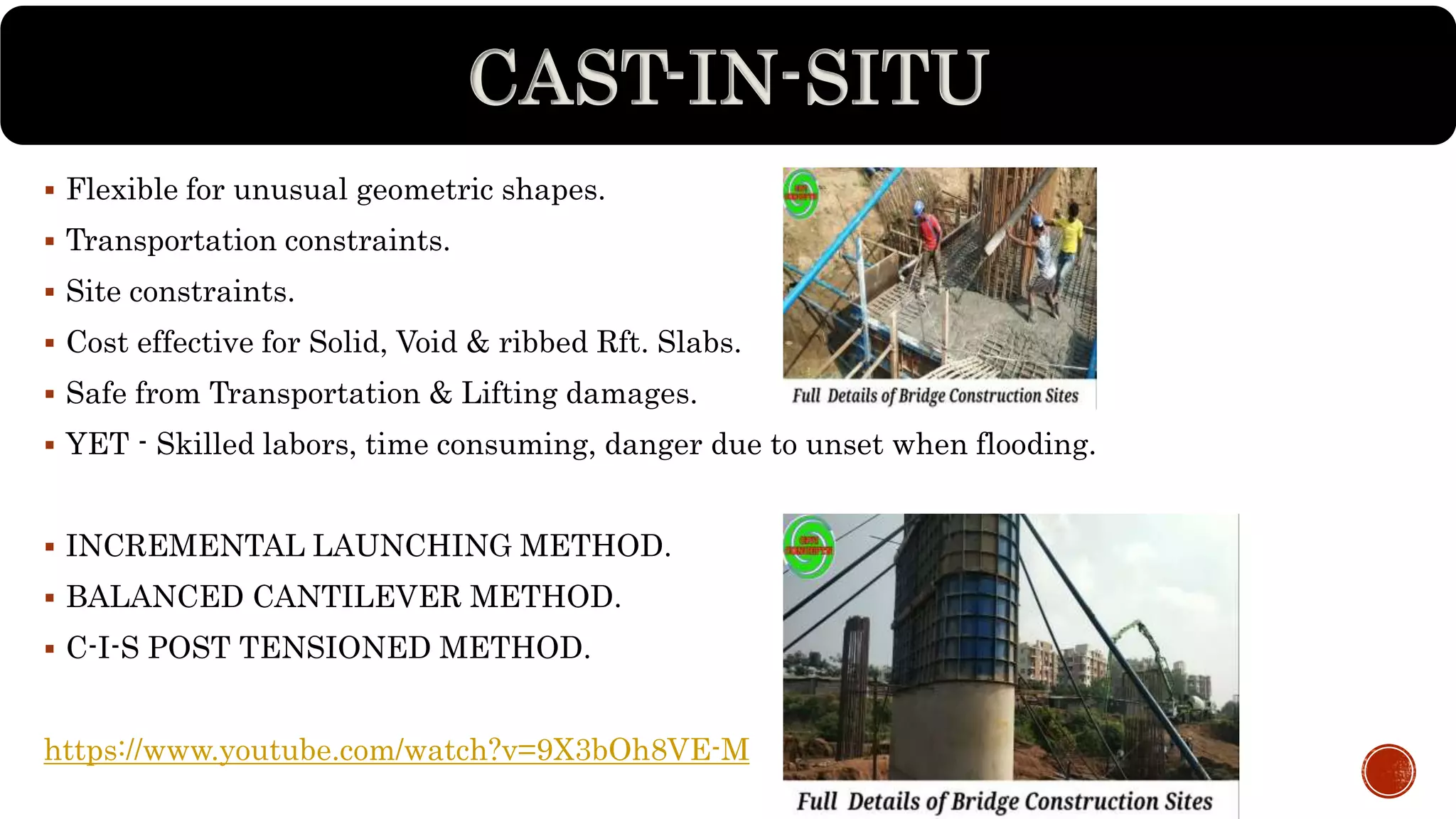 Construction methods of Bridges and its types | PPTX