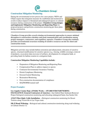 Construction Mitigation Monitoring | PDF