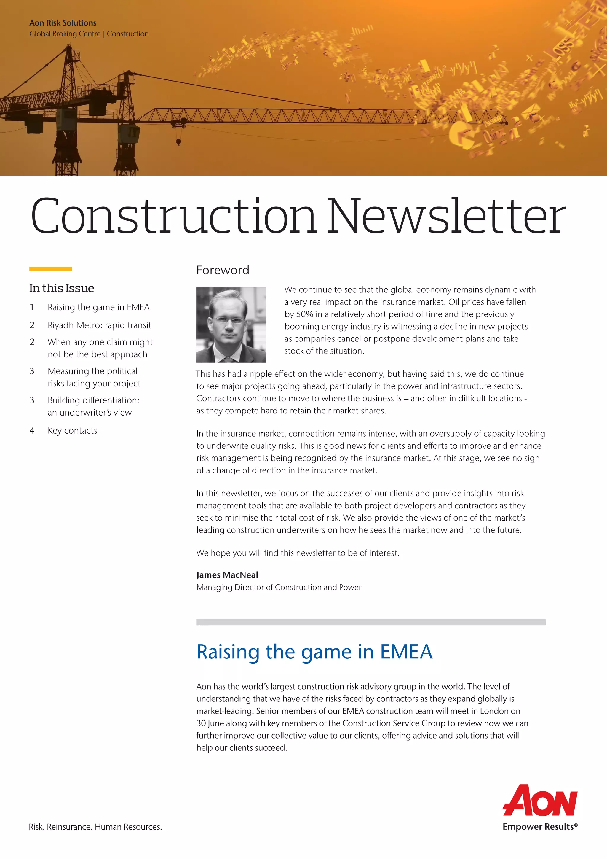 Aon Construction newsletter v3 | PDF