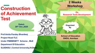 Construction of Achievement Test | PPTX