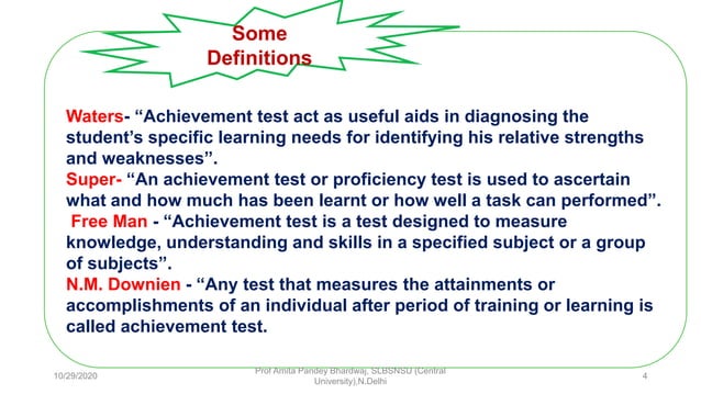 Construction of Achievement Test | PPTX | Standardized Testing ...