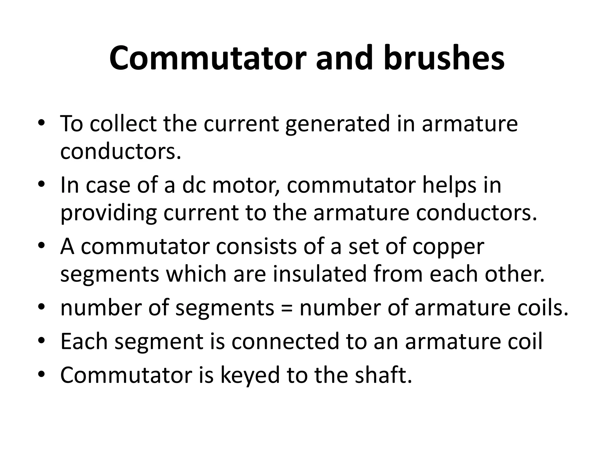 Construction of a dc machine | PPTX