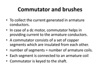 Construction of a dc machine | PPTX
