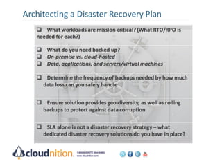 Construction of a Disaster Recovery Plan Webinar | PDF