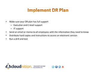Construction of a Disaster Recovery Plan Webinar | PDF