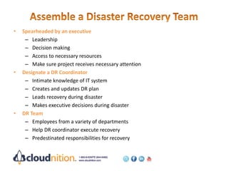 Construction of a Disaster Recovery Plan Webinar | PDF