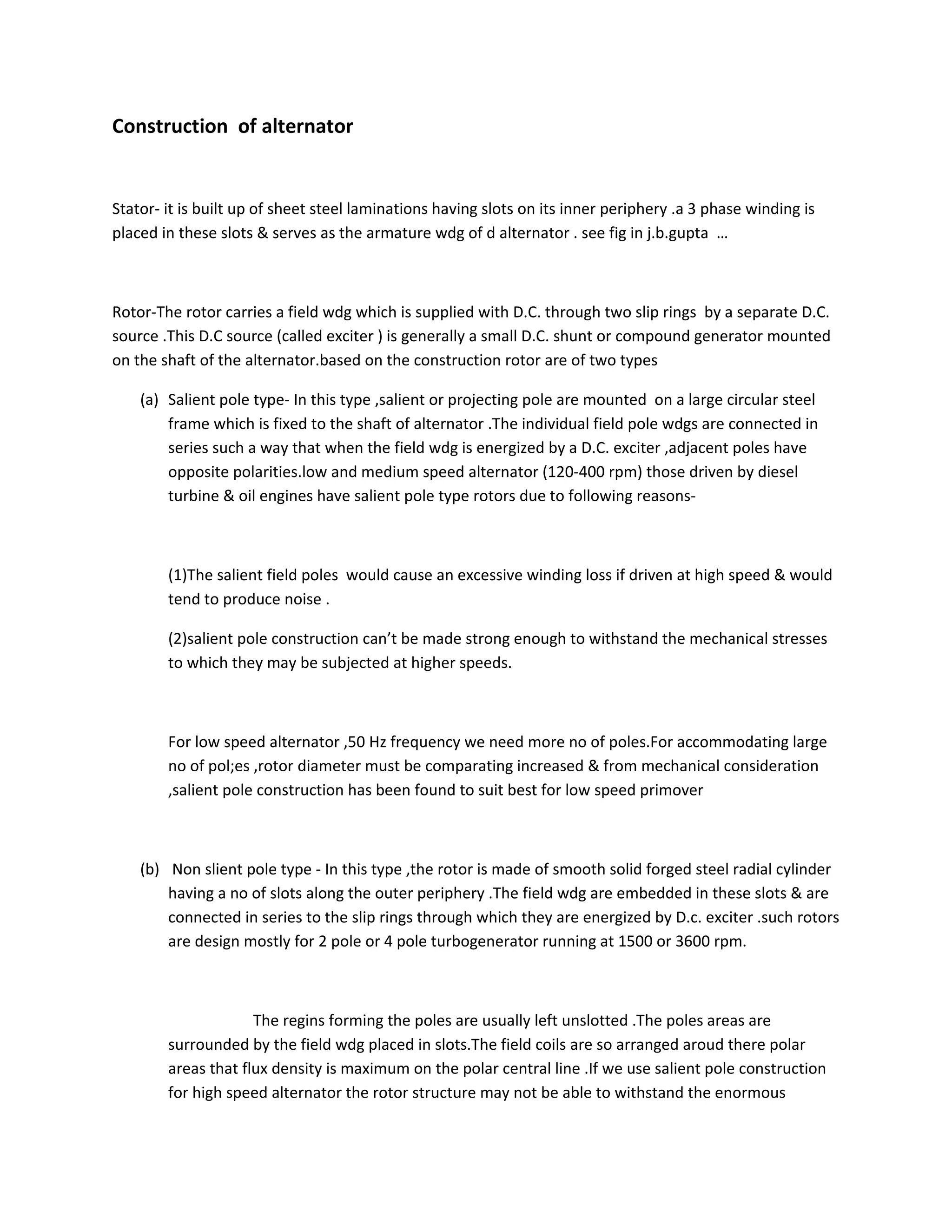 Construction of_alternator | DOC