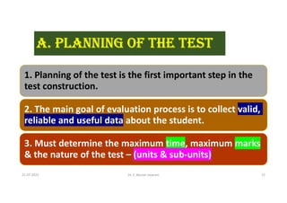Construction of an achievement test | PDF