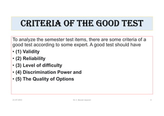 Construction of an achievement test | PDF