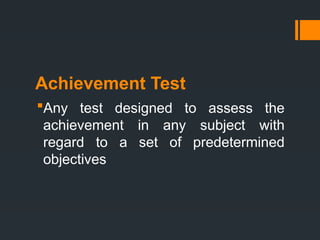 CONSTRUCTION OF AN ACHIEVEMENT TEST.pptx