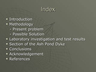 Construction of an ash pond with wrp, | PPT
