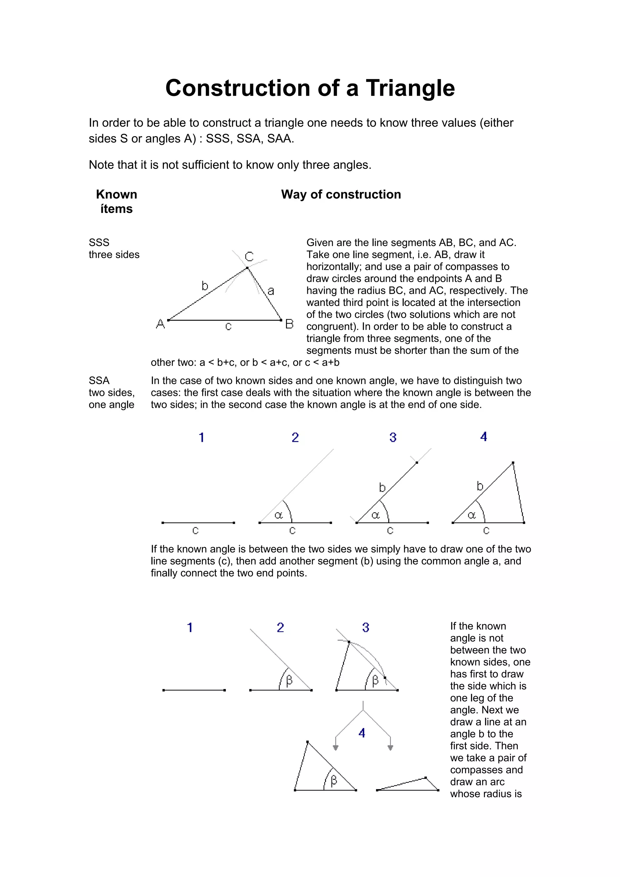 Construction Of A Triangle | DOC