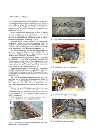 Construction of bukit berapit twin bore pipe arch tunnel | PDF