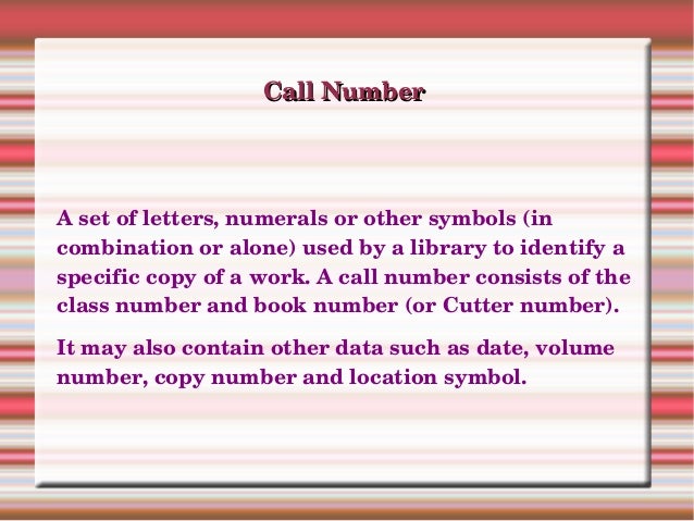 DDC Number Building for shelf arrangement