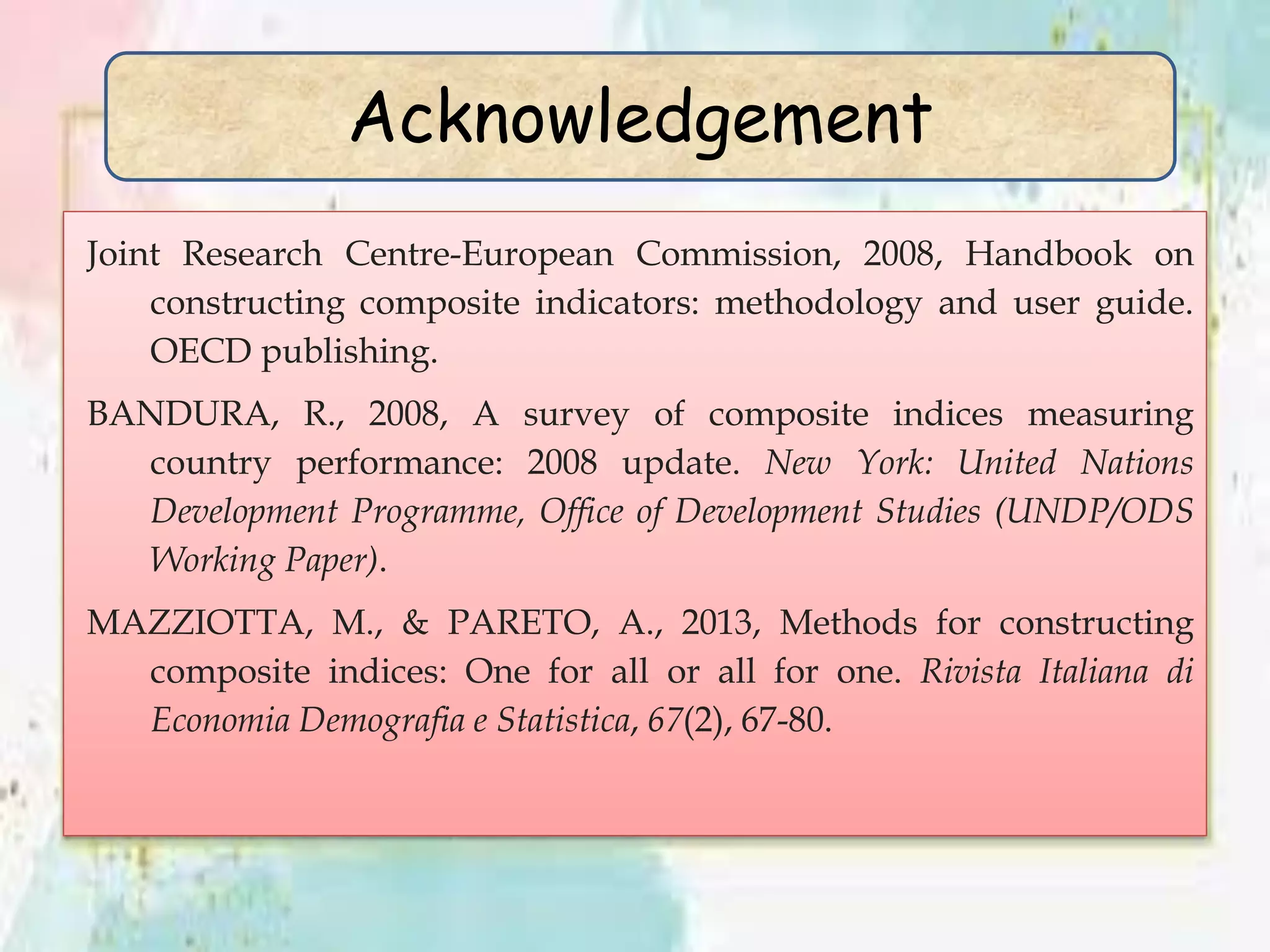 Construction of composite index: process & methods | PDF