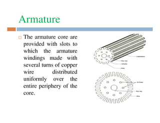 Construction of dc machines | PDF