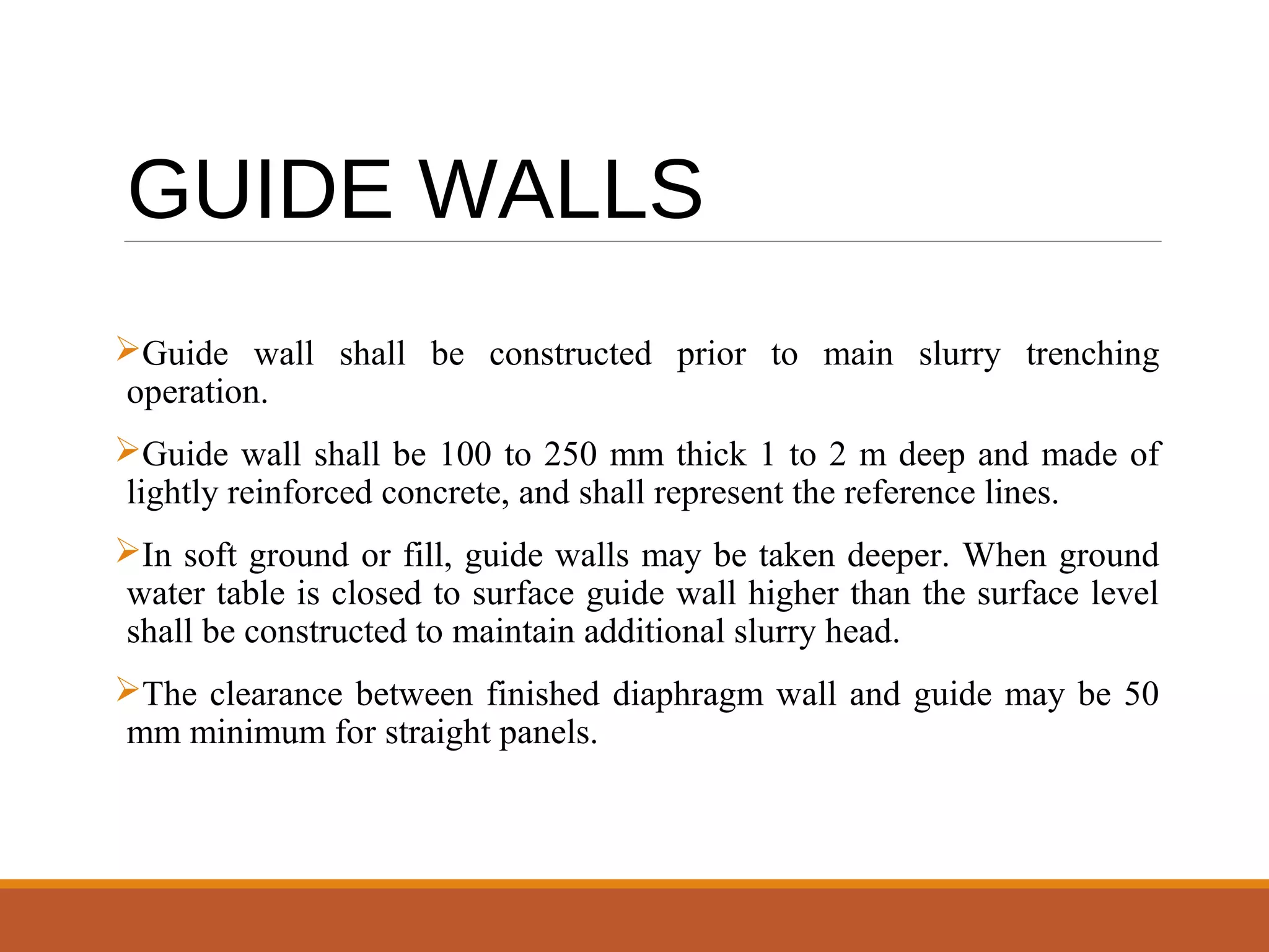 Construction of diaphragm wall | PPT