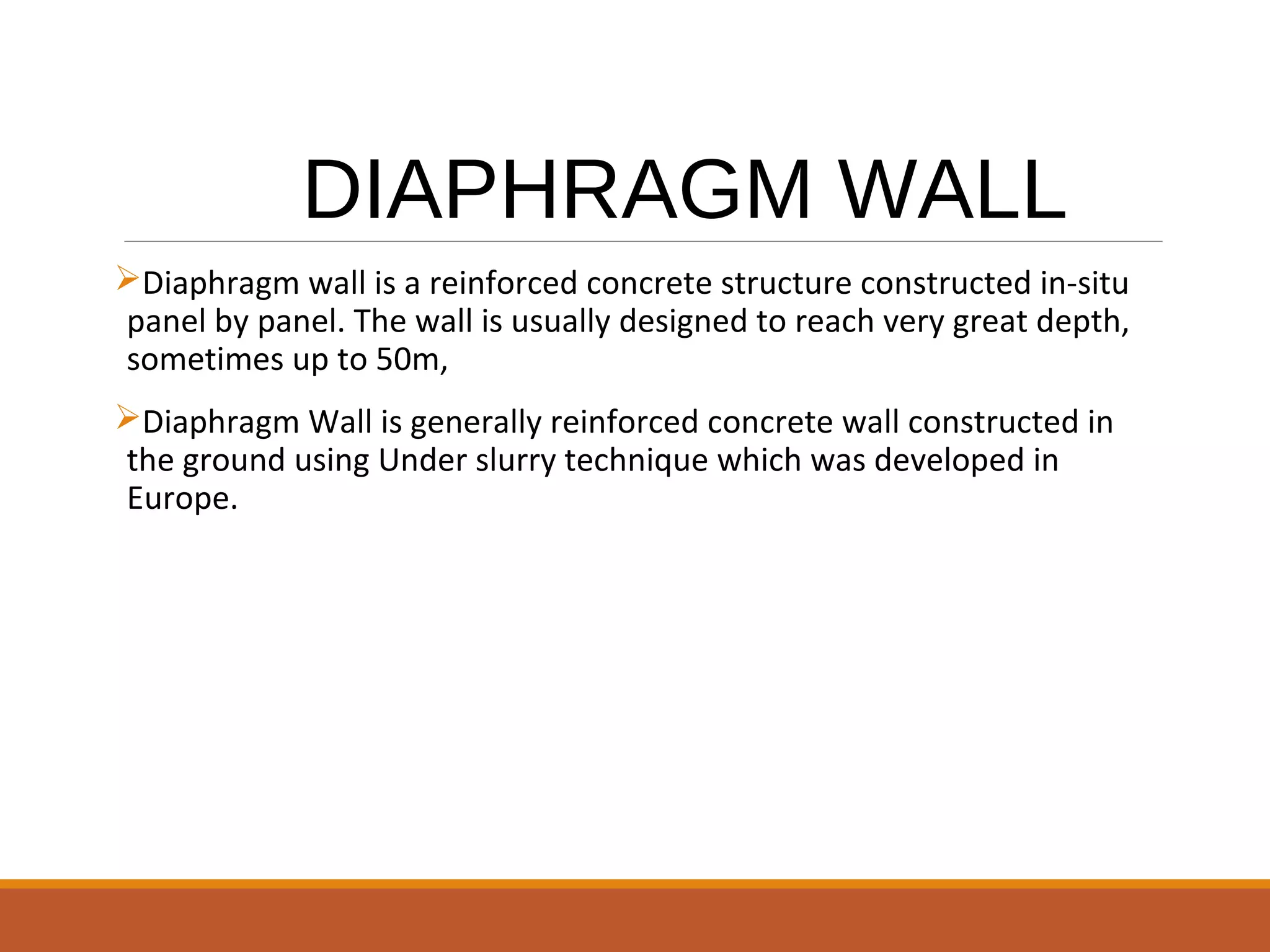 Construction of diaphragm wall | PPT