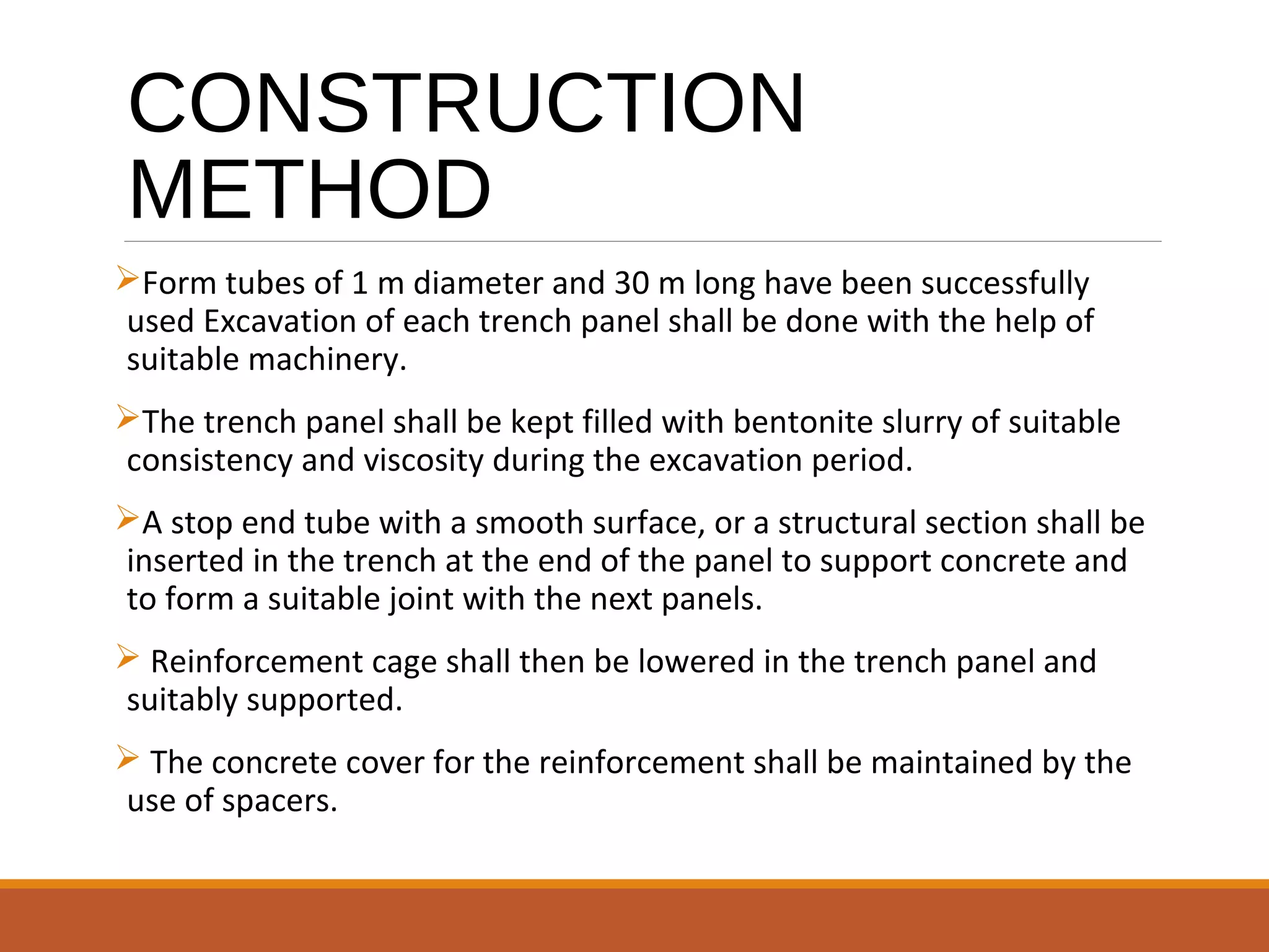Construction of diaphragm wall | PPT