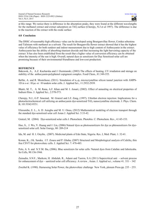 Construction of dye sensitized solar cell with bouganvilla | PDF