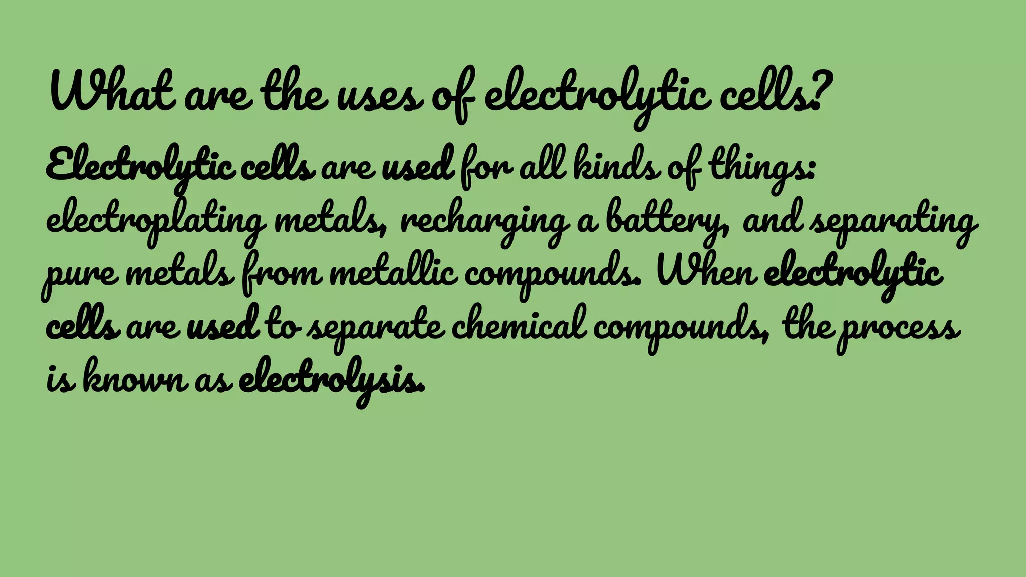 Construction of electrolytic cell and its working. | PPTX