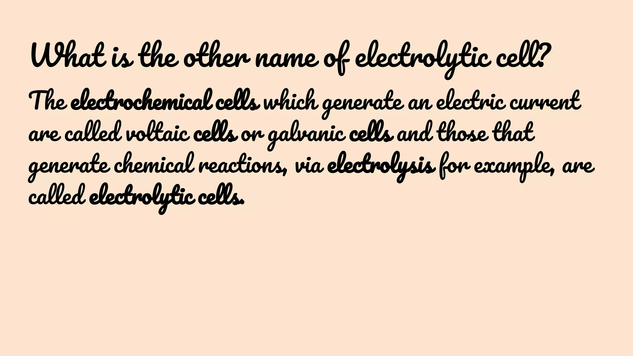 Construction of electrolytic cell and its working. | PPTX