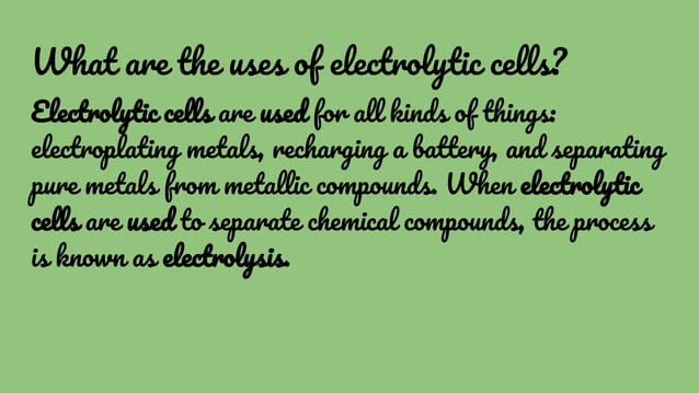 Construction Of Electrolytic Cell And Its Working Pptx Chemistry Science