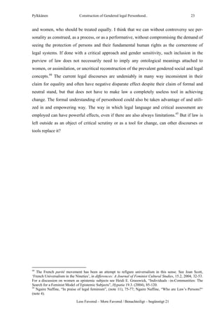 Construction Of Gendered Legal Personhood In The History Of | PDF