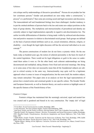 Construction Of Gendered Legal Personhood In The History Of | PDF
